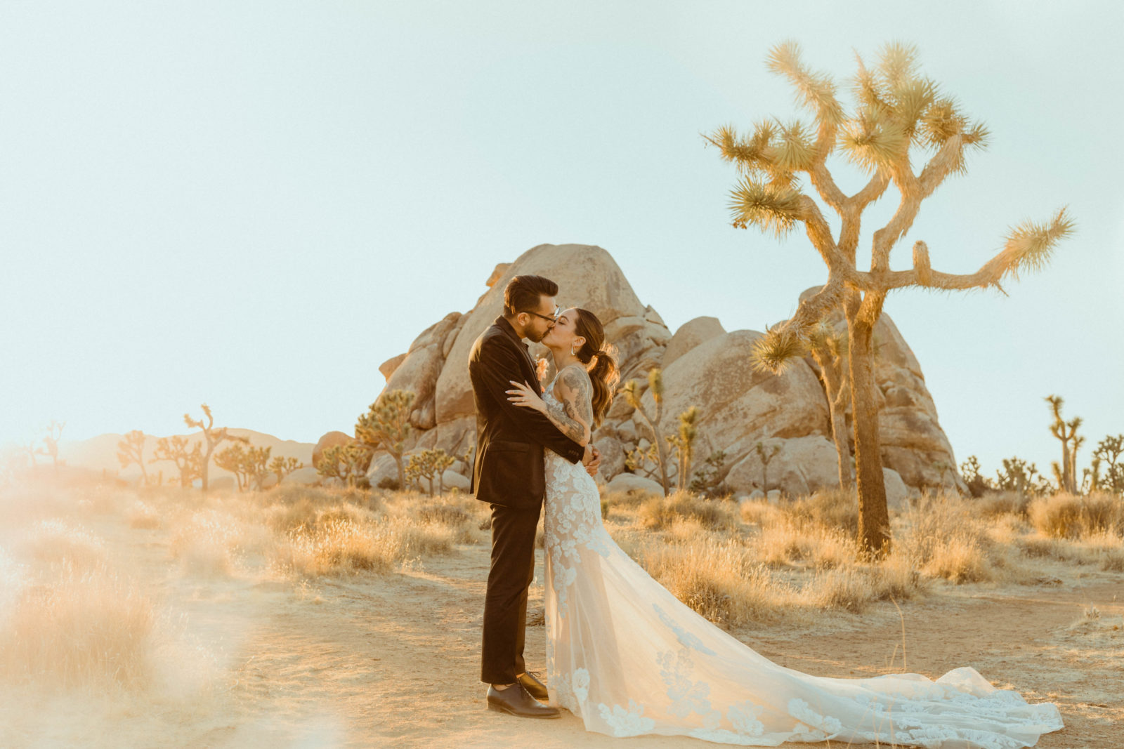 Intimate Sunset Elopement in Joshua Tree National Park, CA // Yucca ...